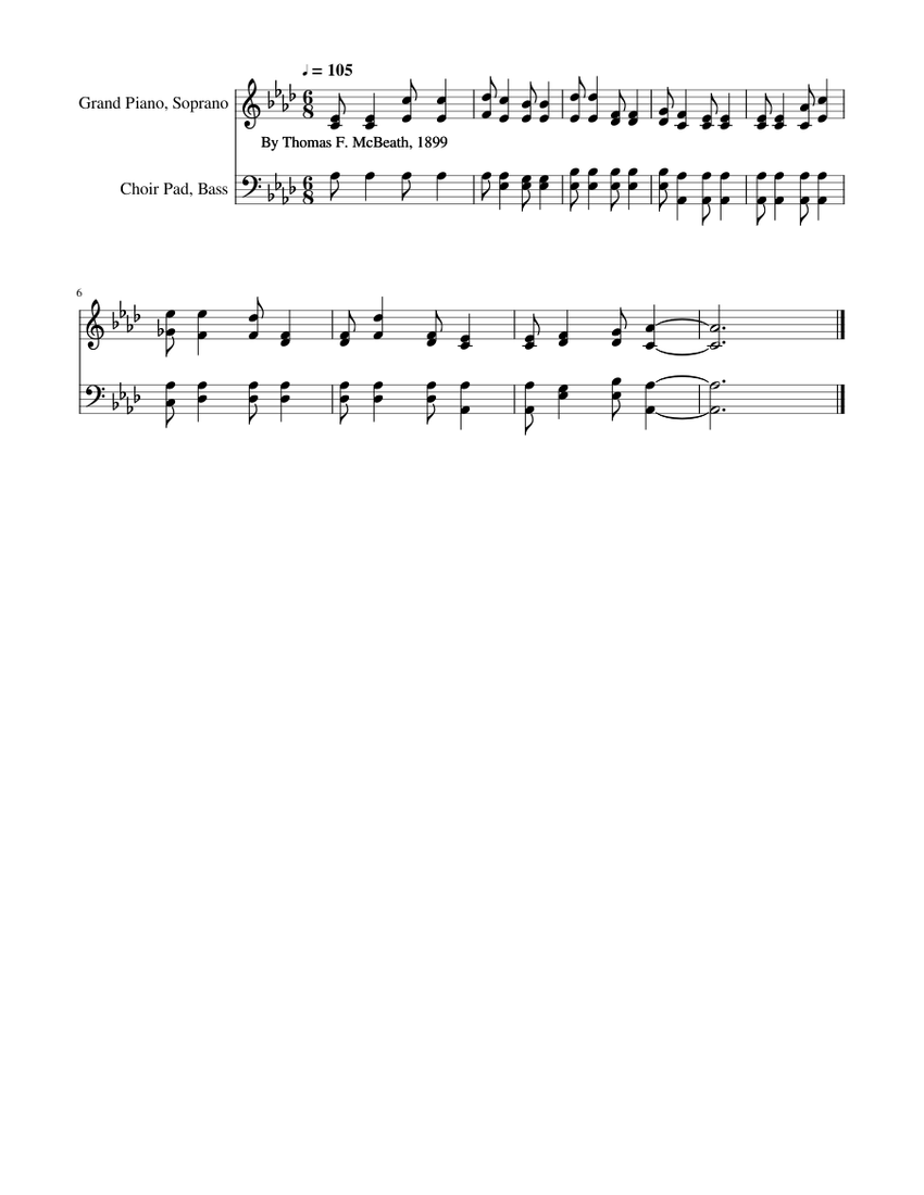 Quintana Roo - Tom F. McBeath - piano tutorial