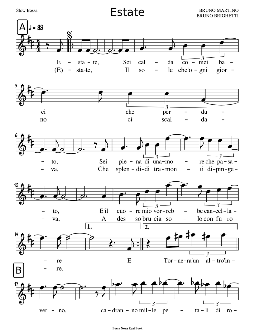 Estate 2 Sheet music for Piano (Solo) | Download and print in PDF or ...