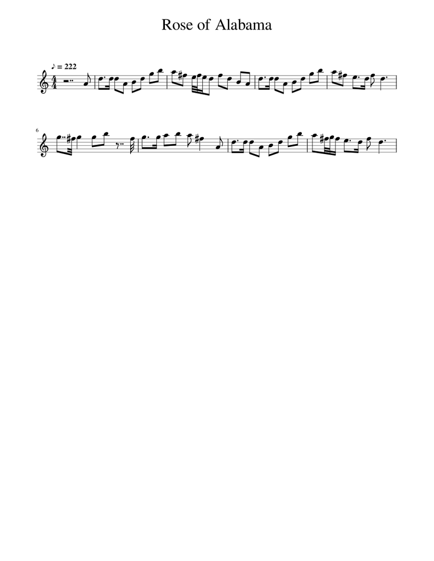 Rose of Alabama Sheet music for Piano (Solo) Easy | Musescore.com