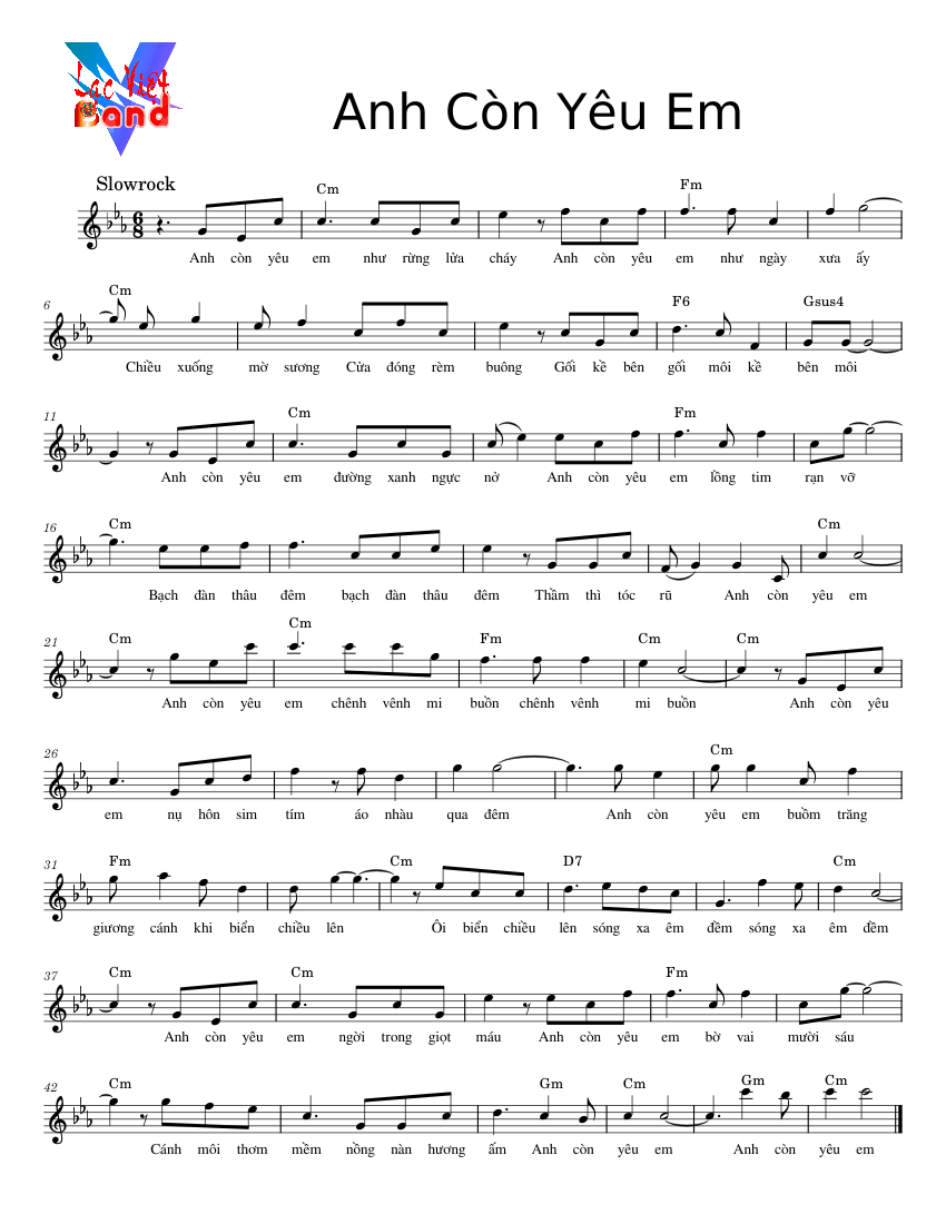 Anh Còn Yêu Em Sheet music for Vocals (Solo) | Musescore.com