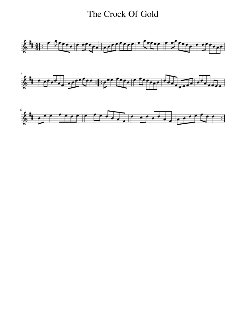 The Crock Of Gold Sheet music for Piano (Solo) | Musescore.com