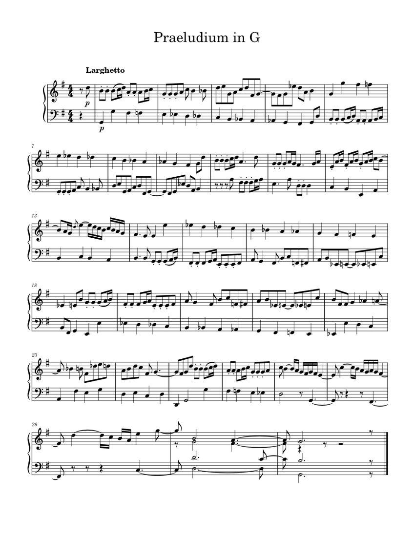Praeludium G-duur Sheet music for Piano (Solo) Easy | Musescore.com
