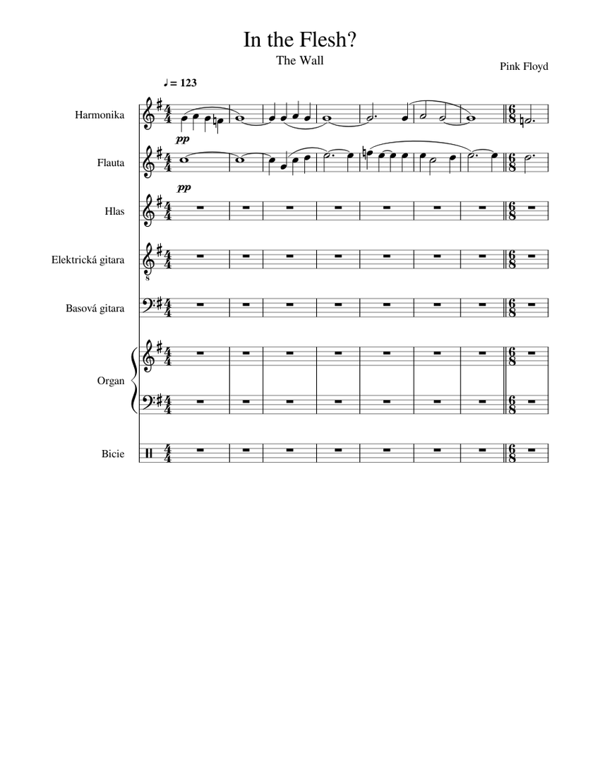 In the Flesh? Sheet music for Organ, Vocals, Flute, Guitar & more ...