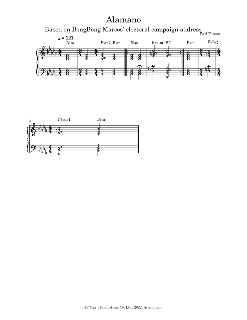Alamano Sheet music for Piano (Solo) Easy | Musescore.com