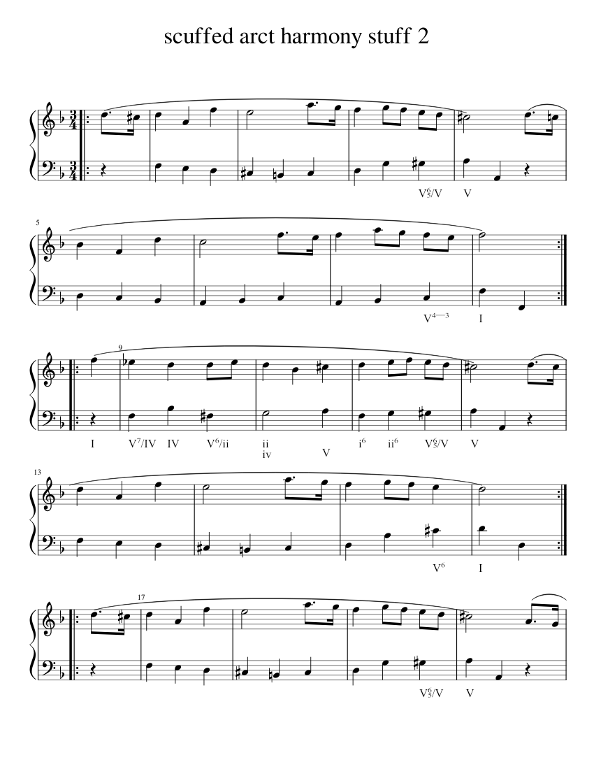 scuffed arct harmony stuff 2 Sheet music for Piano (Solo) | Musescore.com
