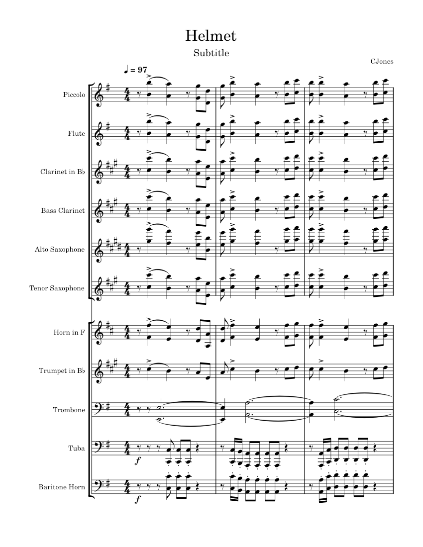 Helmet – Steve Lacy Sheet Music for Trombone, Tuba, Flute, Oboe & more ...