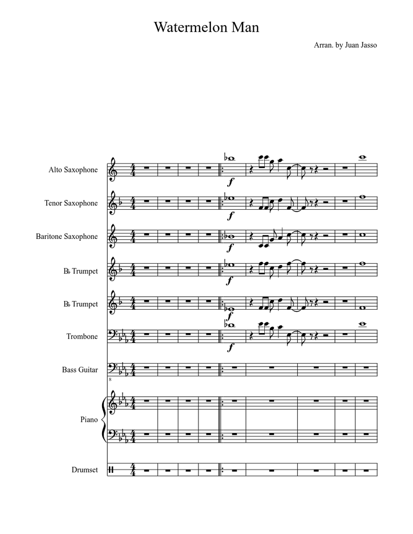 Watermelon Man Sheet music for Piano, Trombone, Trumpet other (Mixed ...