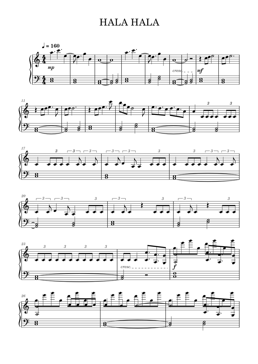 HALA HALA - ATEEZ Sheet music for Piano (Solo) | Musescore.com