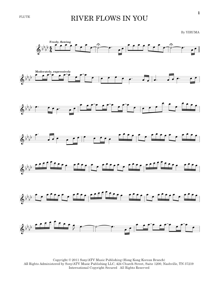 Play Official version of River Flows In You Sheet Music by Yiruma for ...