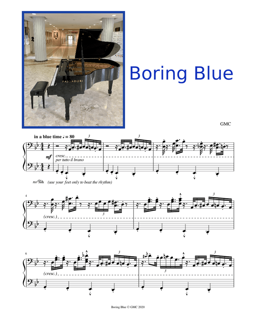 boring blue Sheet music for Piano (Solo) | Musescore.com
