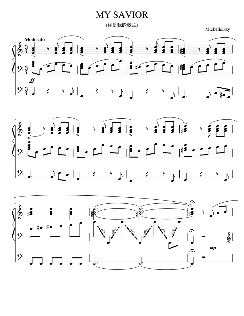 my savior Sheet music for Organ (Church Choir) | Musescore.com