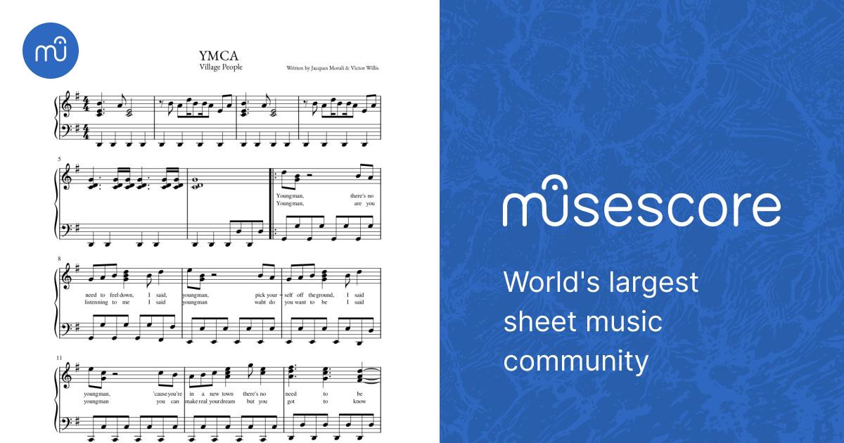 YMCA – Village People Sheet music for Piano (Solo) | Musescore.com