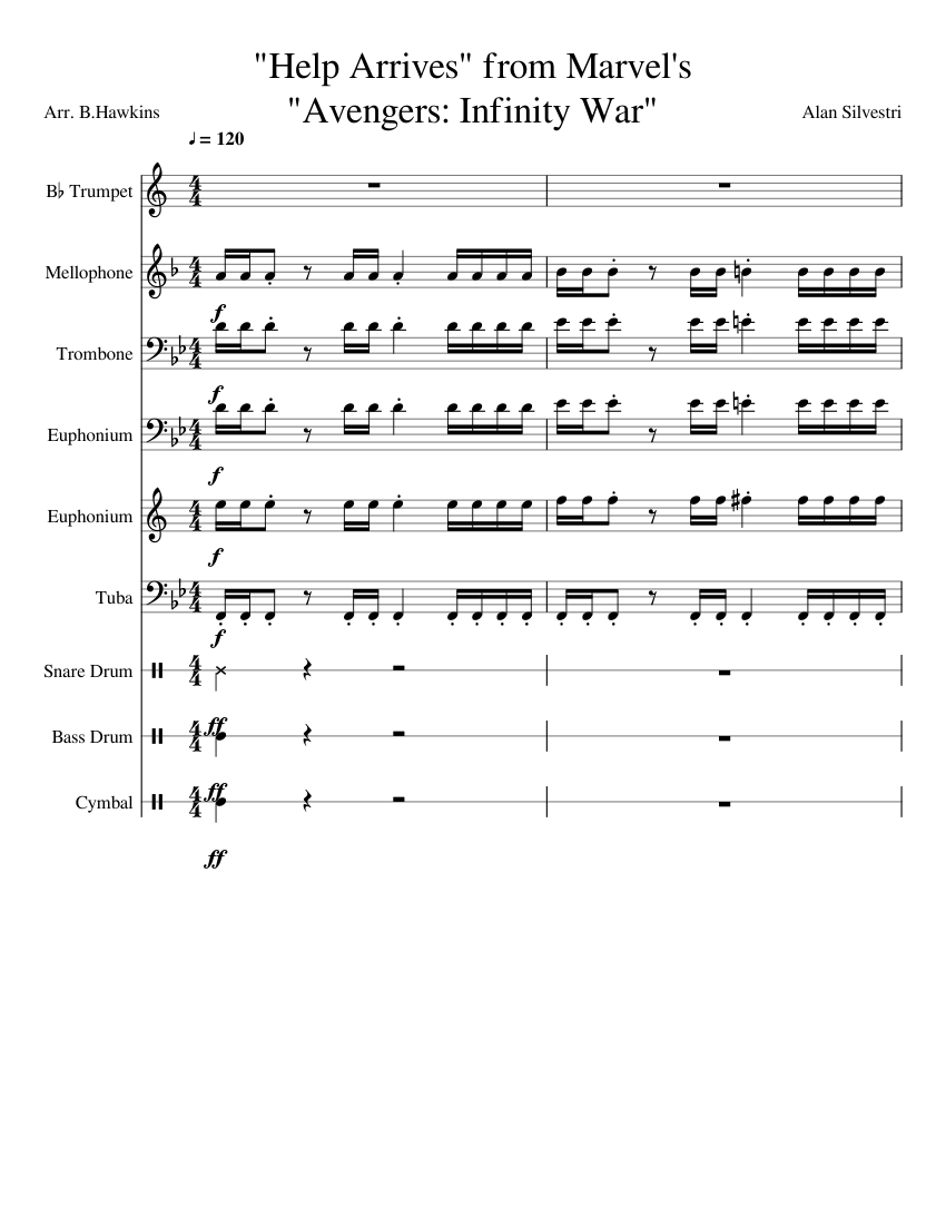 "Help Arrives" from Marvel's "Avengers: Infinity War" Sheet music for ...