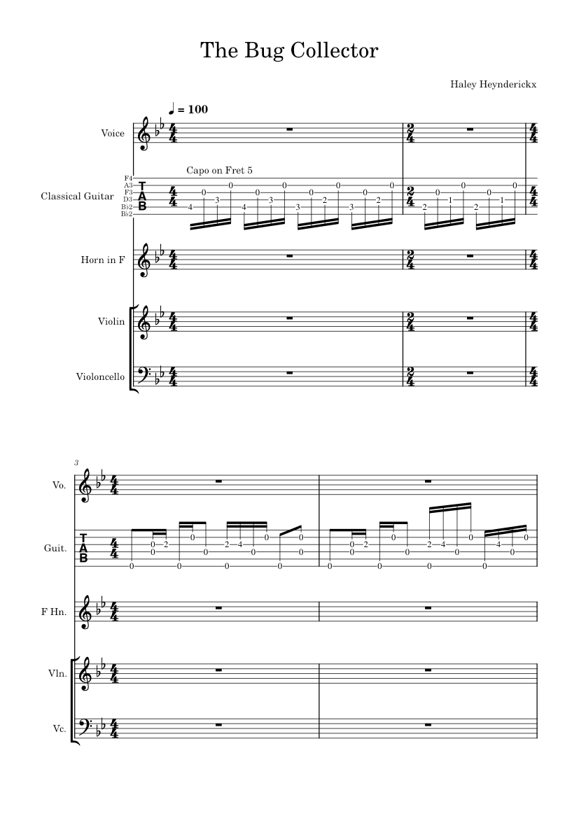 The Bug Collector – Haley Heynderickx Sheet Music and Tab for Vocals ...