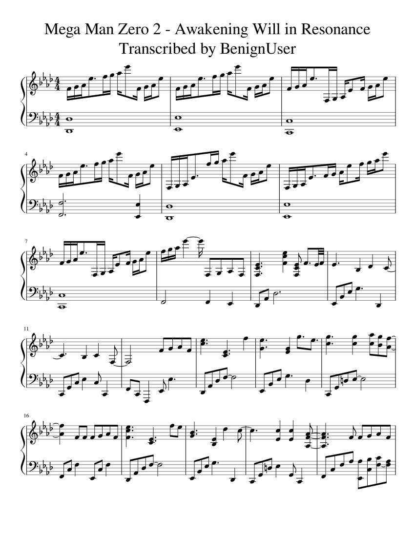 Awakening Will in Resonance Sheet music for Piano (Solo) | Musescore.com