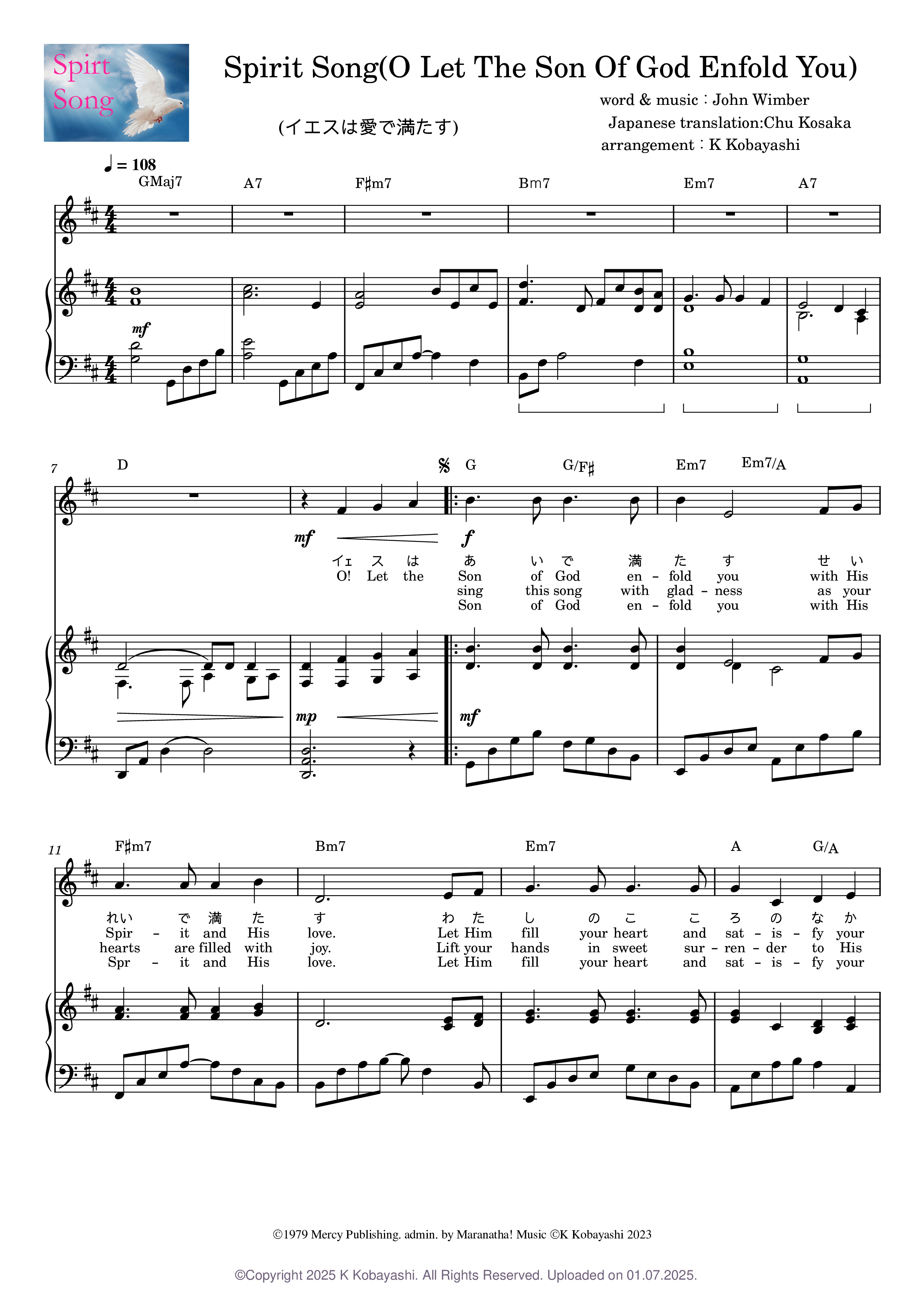 Spirit Song - John Wimber Sheet Music with Chords for Piano, Clarinet other (Solo) | MuseScore.com