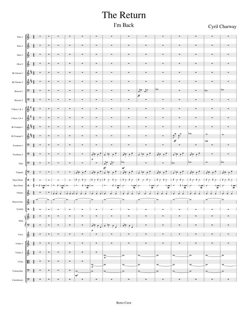 The Return Sheet music for Trombone, Tuba, Vocals, Flute & more ...