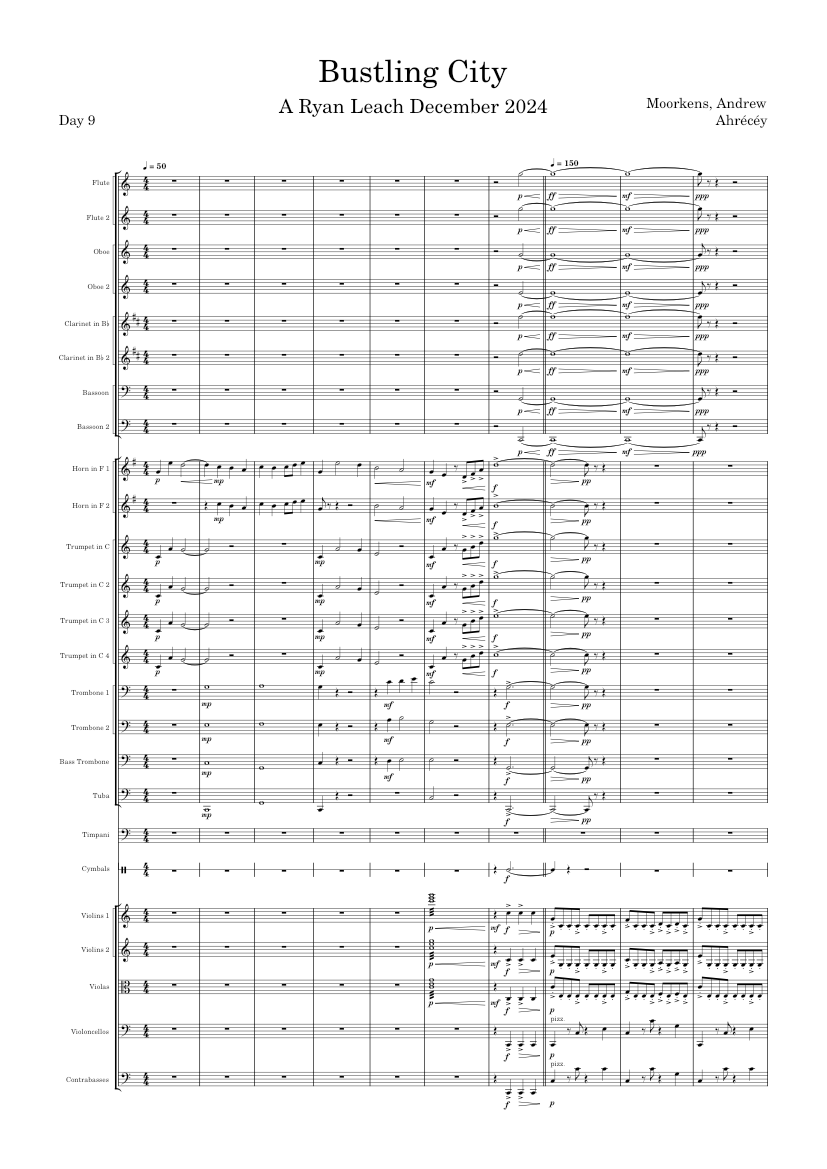 9. Bustling City — Andrew Moorkens Sheet music for Trombone, Tuba ...