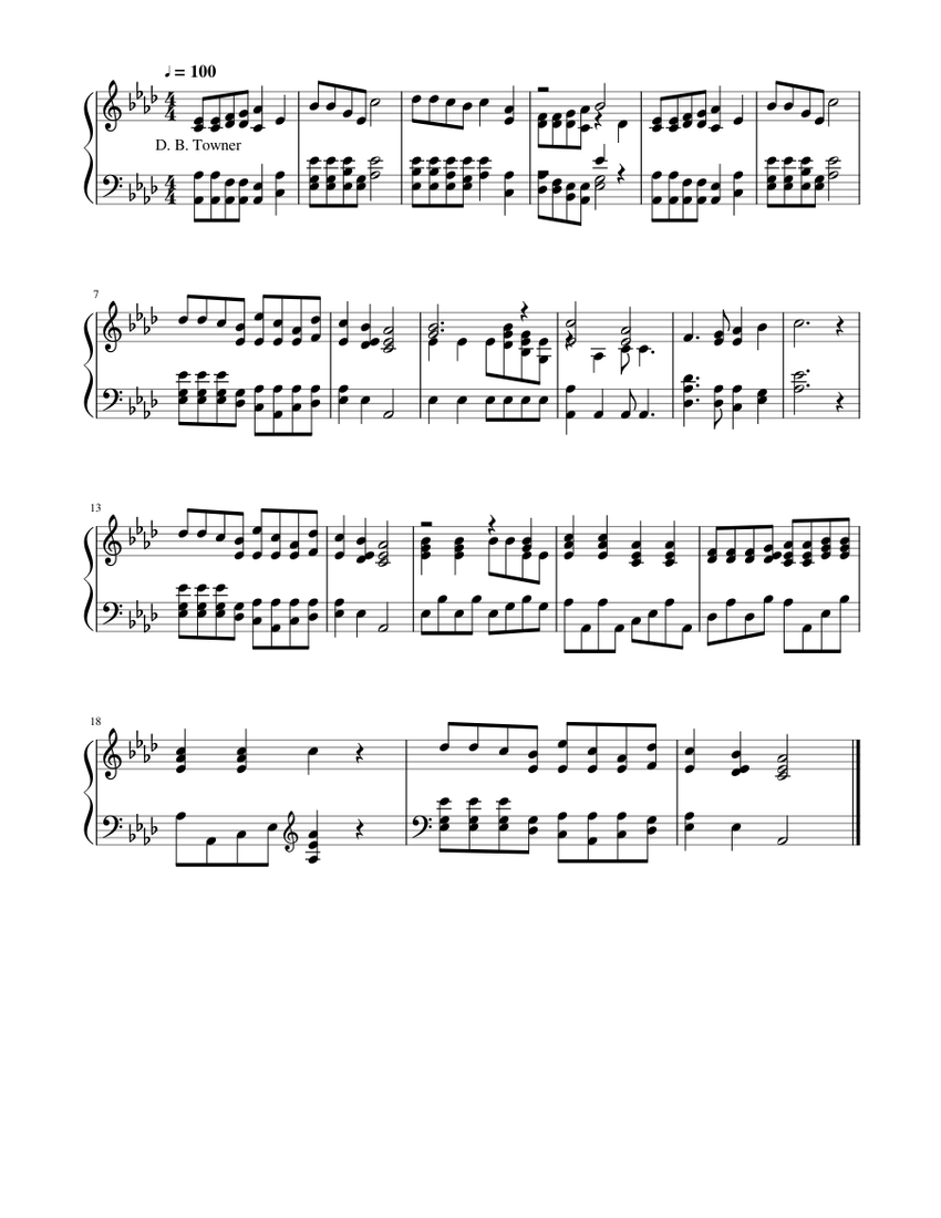 Do not be discouraged though the way is drear - D. B. Towner Sheet ...