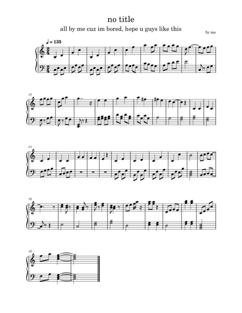 no title Sheet music for Piano (Solo) Easy | Musescore.com