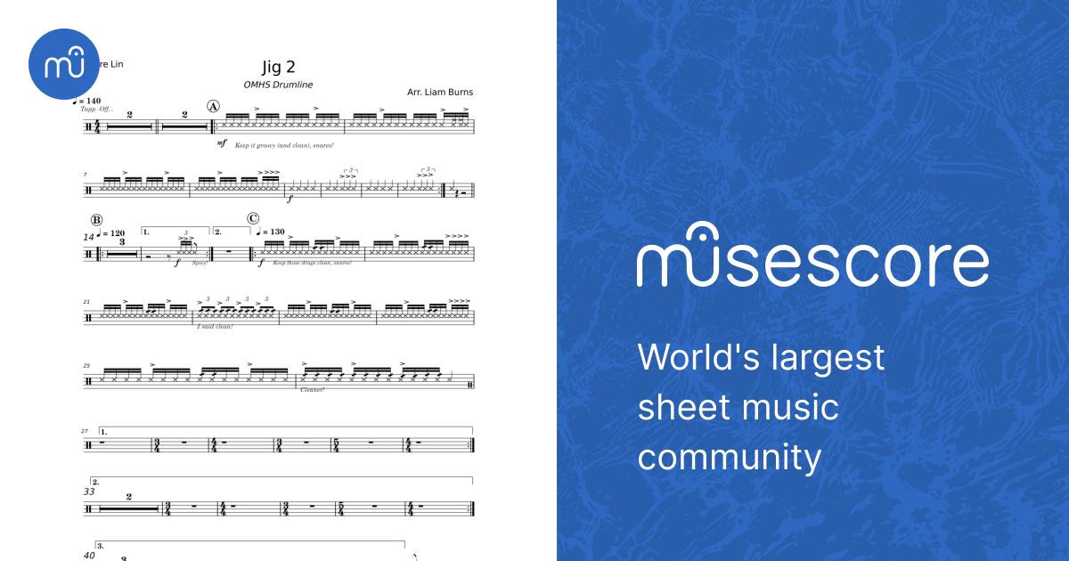 Jig 2-Snare Line Sheet music for Trumpet other (Solo) | Musescore.com
