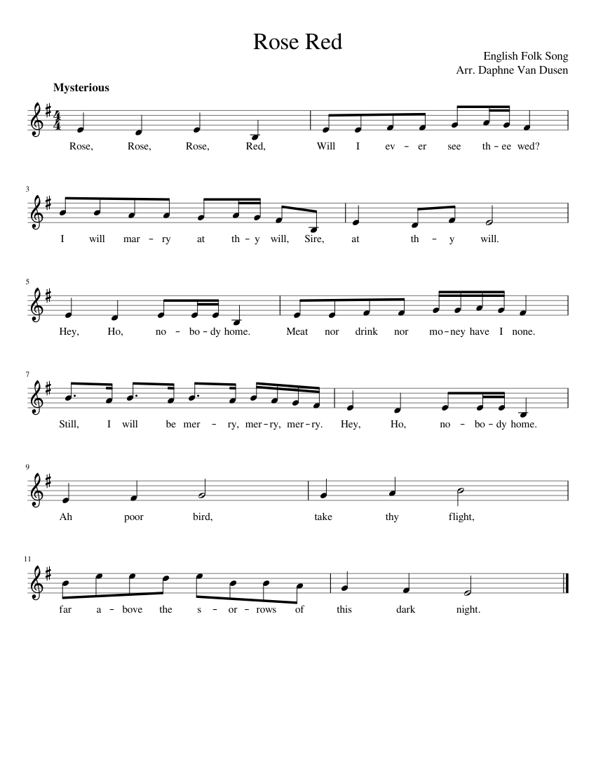 Rose Red Sheet music for Piano (Solo) | Download and print in PDF or ...