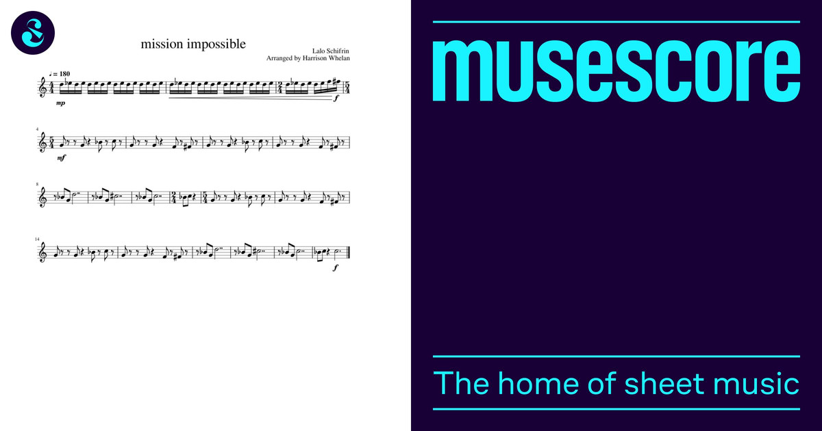 Mission impossible Sheet music for Flute (Solo) | Musescore.com
