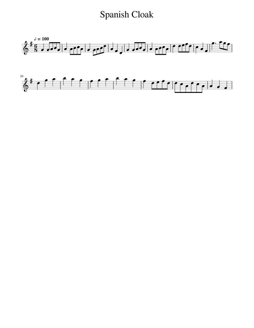 Spanish Cloak Sheet music for Piano (Solo) Easy | Musescore.com