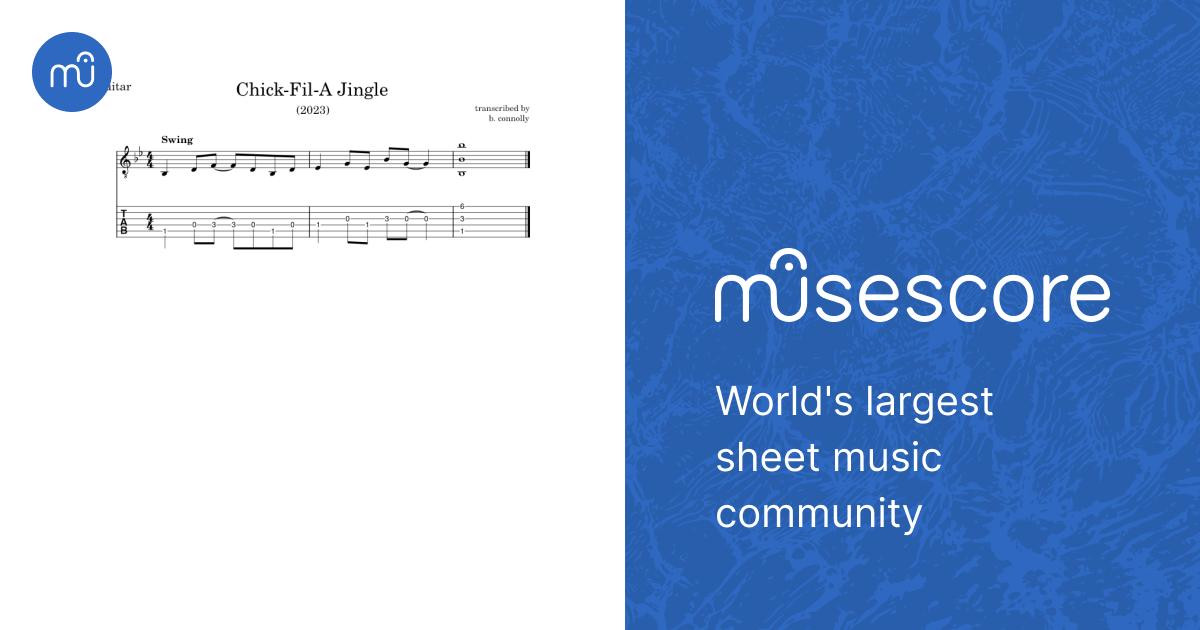 Chick-Fil-A Jingle Sheet music for Guitar (Solo) | Musescore.com