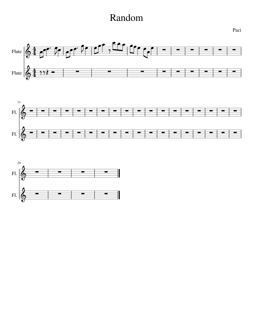 asdasdasdasdsa Sheet music for Flute (Woodwind Duet) | Musescore.com