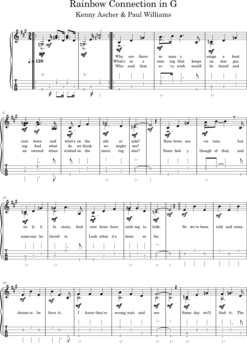 Rainbow Connection – Paul Williams and Kenneth Ascher Sheet music for ...