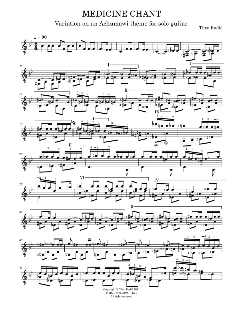 MEDICINE CHANT Sheet music for Guitar (Solo) | Musescore.com