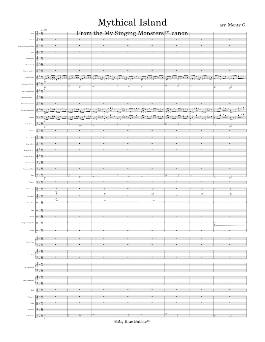 Mythical Island – My Singing Monsters [UPDATED] Sheet music for Piano ...