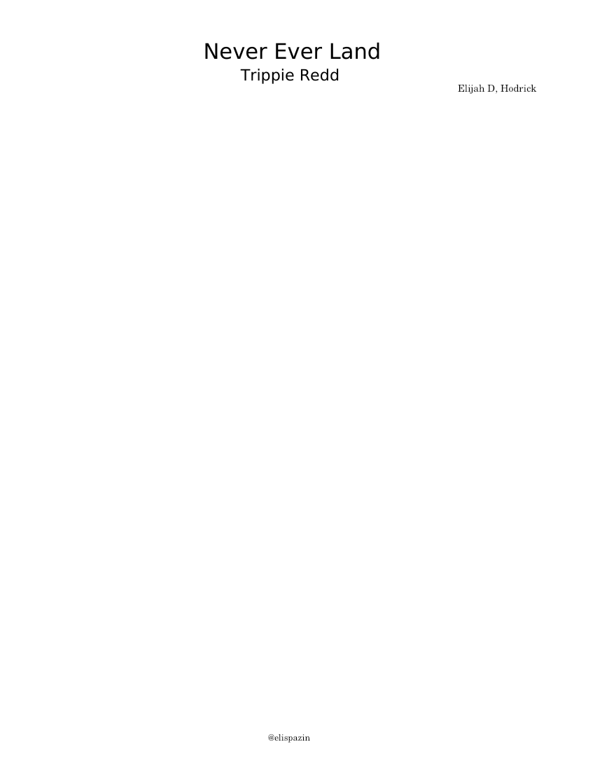 Never Ever Land - Trippie Redd Sheet music for Trombone, Flute piccolo ...