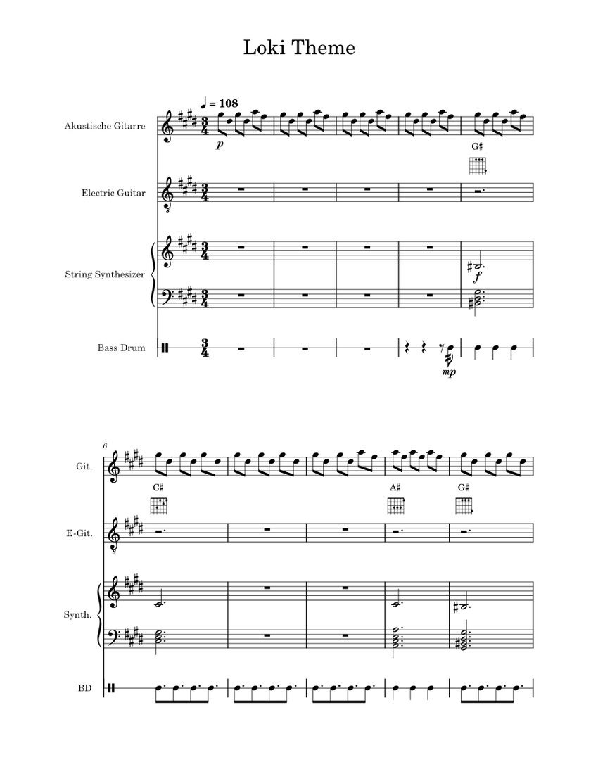 Loki: TVA Theme - Natalie Holst (Arrangement for 2 Guitars and String ...