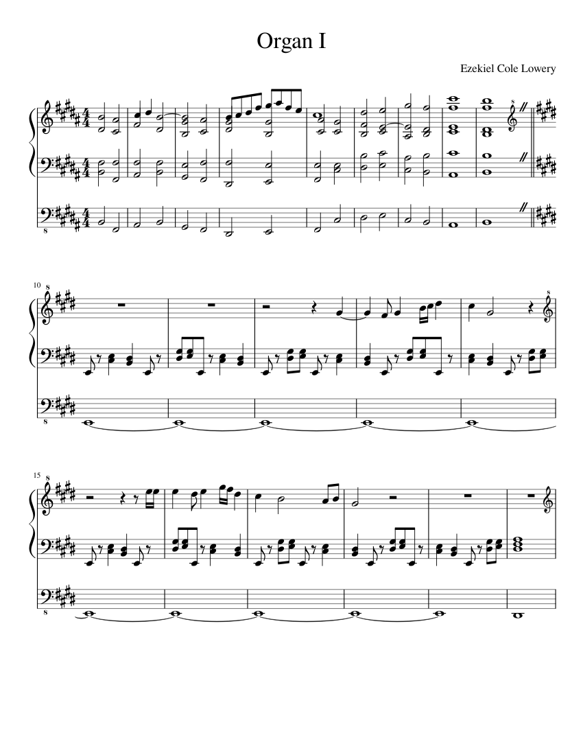 Organ I Sheet music for Organ (Solo) | Musescore.com