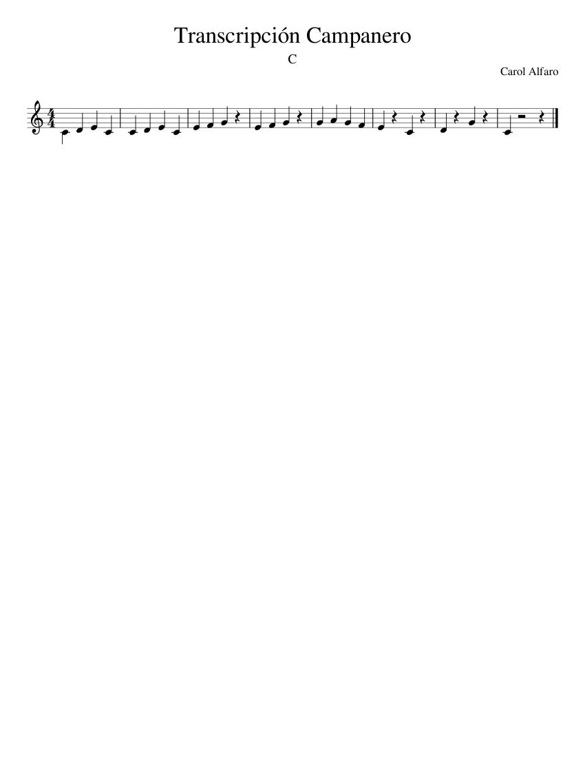 Transcripción_Campanero Sheet music for Piano (Solo) | Musescore.com