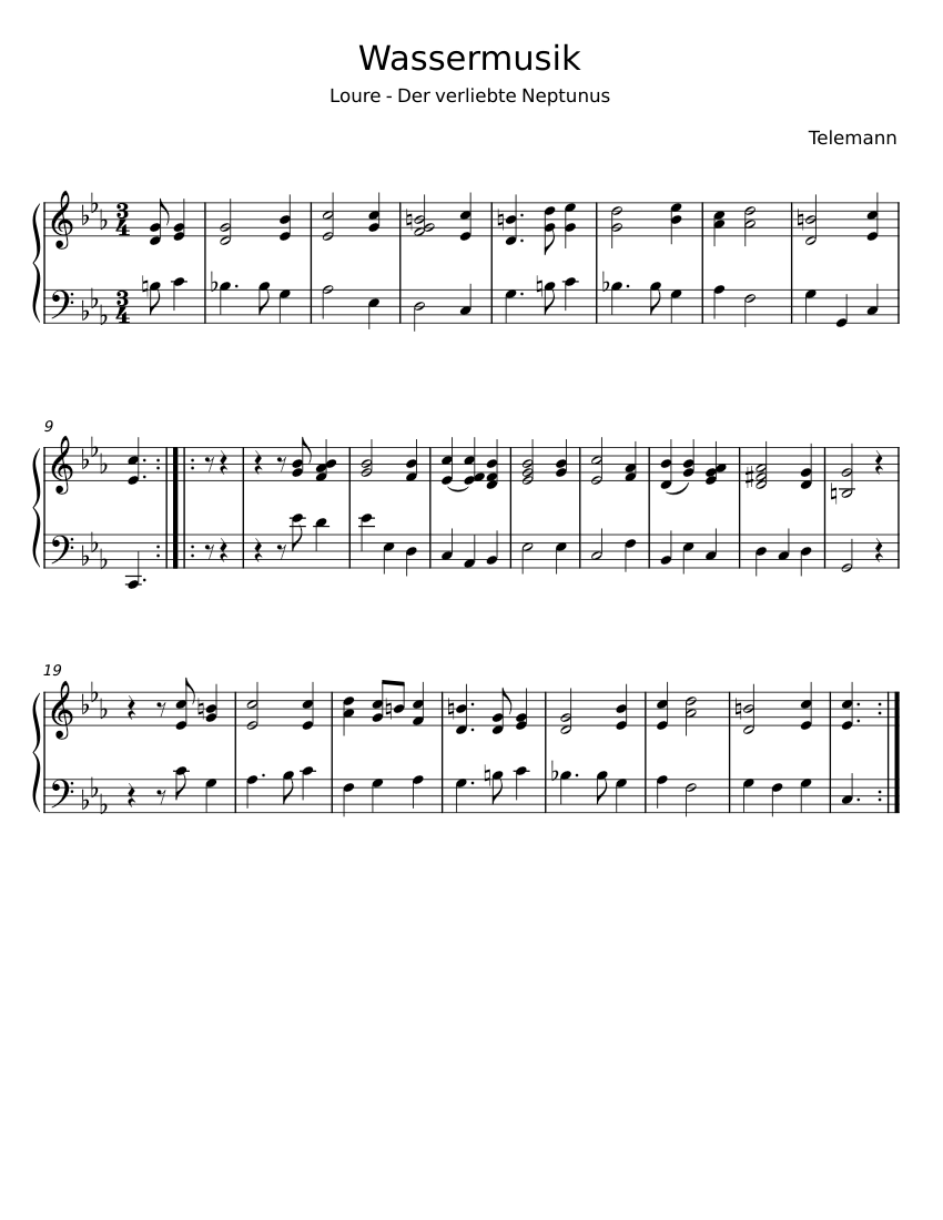 Overture Suite in C Major, TWV 55:C3 "Wassermusik" IX. Gigue - Georg ...