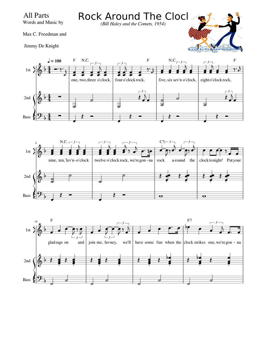 Rock Around The Clock Sheet music for Accordion (Piano Trio ...