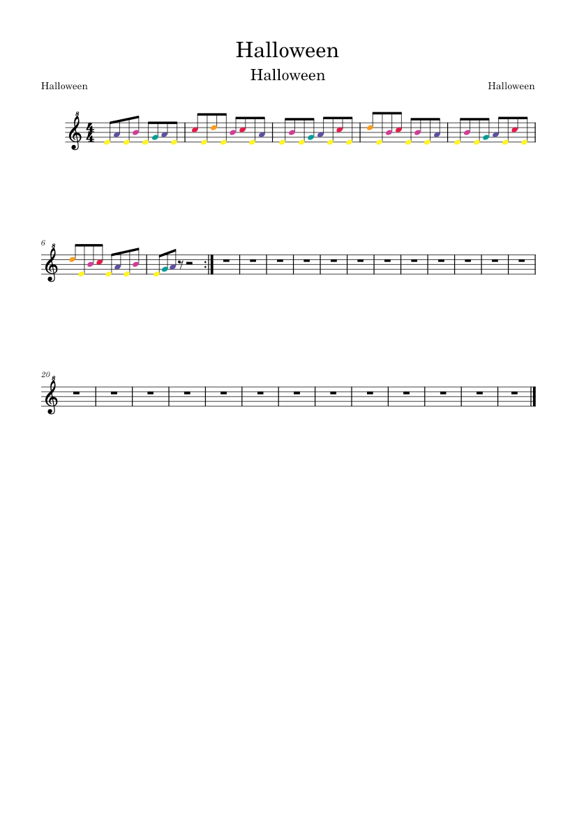 Halloween – Halloween Sheet music for Recorder (Solo) | Musescore.com