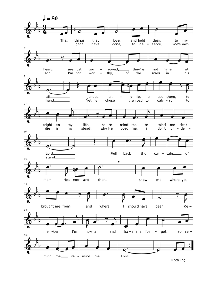 Remind me Dear Lord – Dottie Rambo Remind me Dear Lord (Trio) – Soprano ...