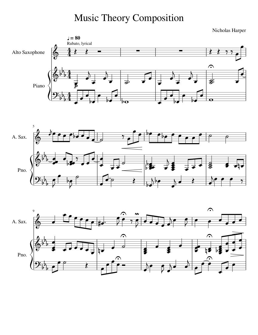 Music Theory Comp Sheet music for Piano (Solo) | Musescore.com