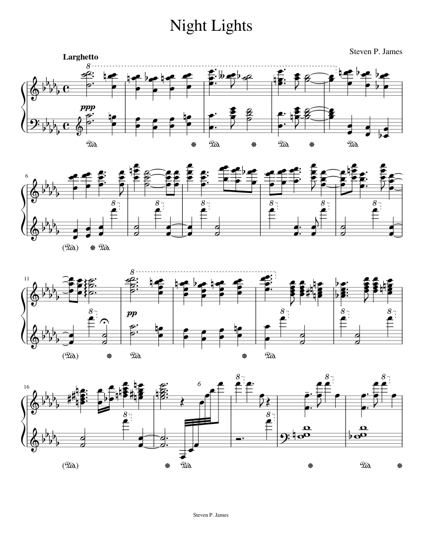 Night Lights Sheet music for Piano (Solo) | Musescore.com