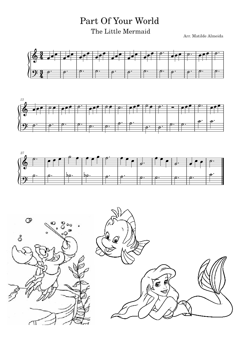Part of Your World – Alan Menken Part of Your World (Begginers/Kids ...