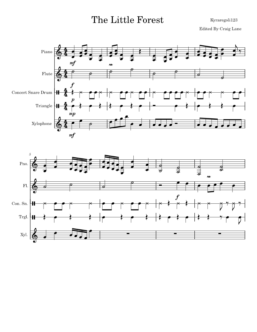 The_Little_Forest - piano tutorial