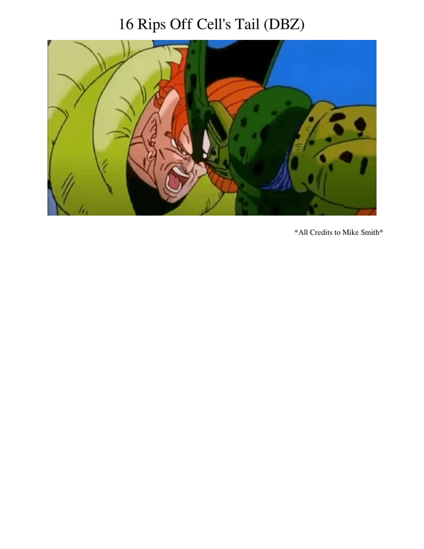 16 Rips Off Cell's Tail (DBZ) Sheet music for Vocals, Flute piccolo ...