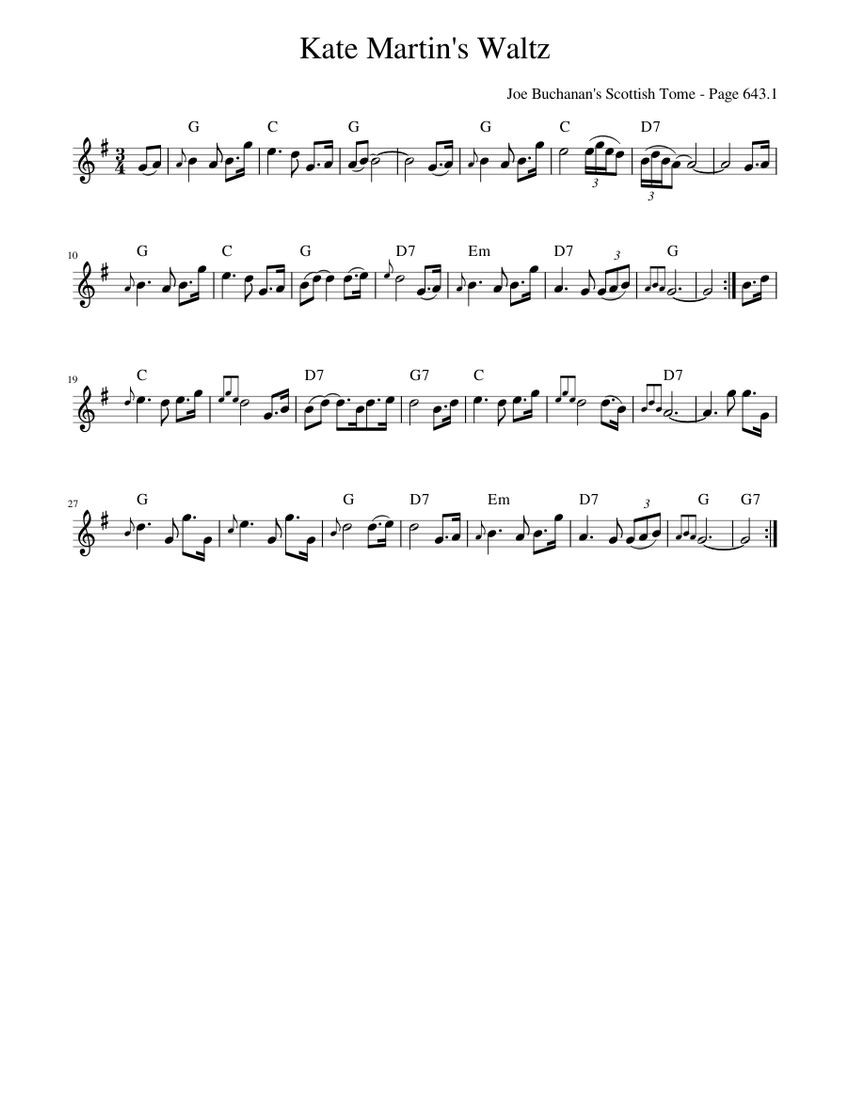 Kate Martin's Waltz Sheet music for Piano (Solo) Easy | Musescore.com