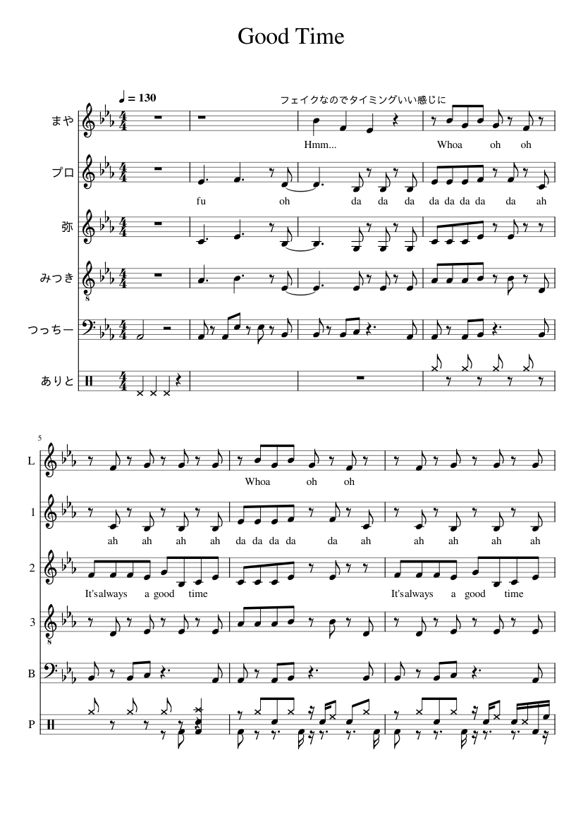 Good time – Owl City Good Time – Owl City ver1.0 Sheet music for Piano ...