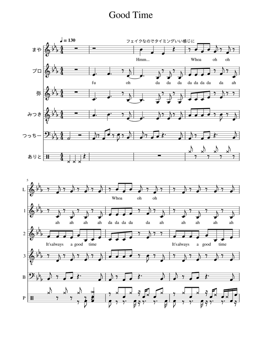 Good time – Owl City Good Time – Owl City ver1.0 Sheet music for Piano ...