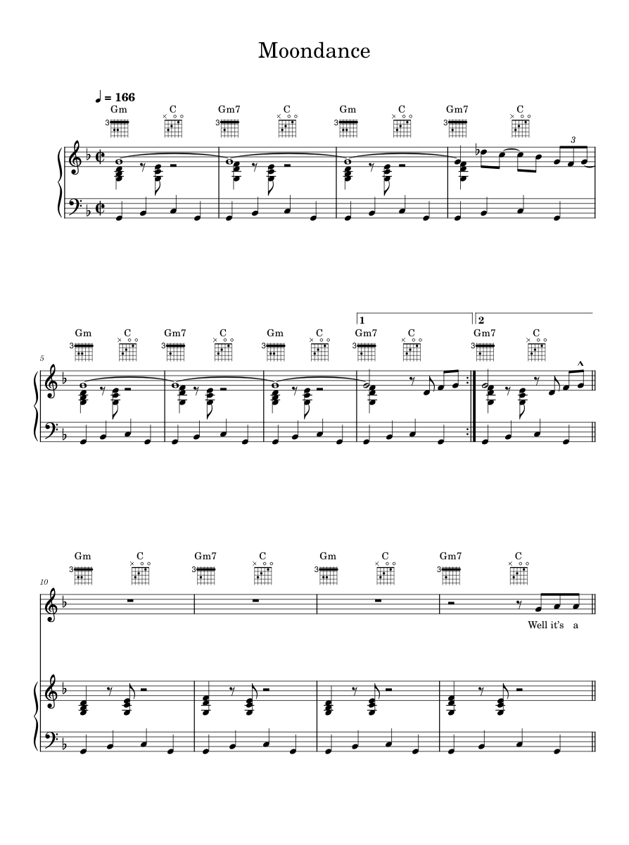 moondance Sheet music for Piano, Vocals by Van Morrison Official ...